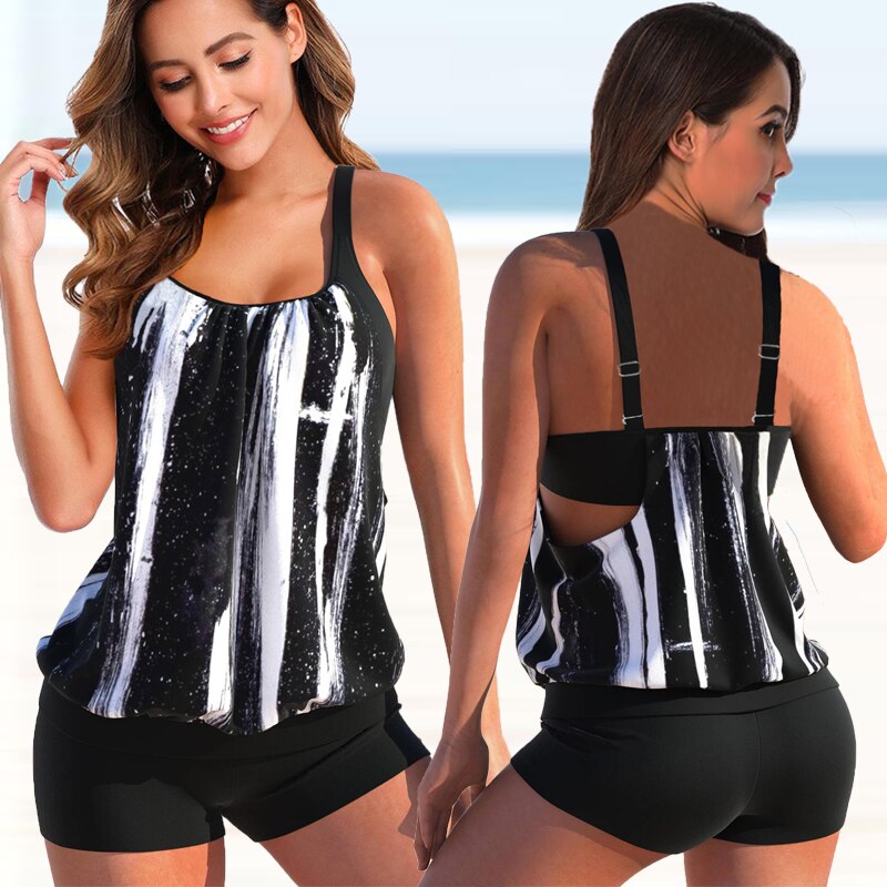 Lucia | Two-Tone Tankini Set – Avery Stone